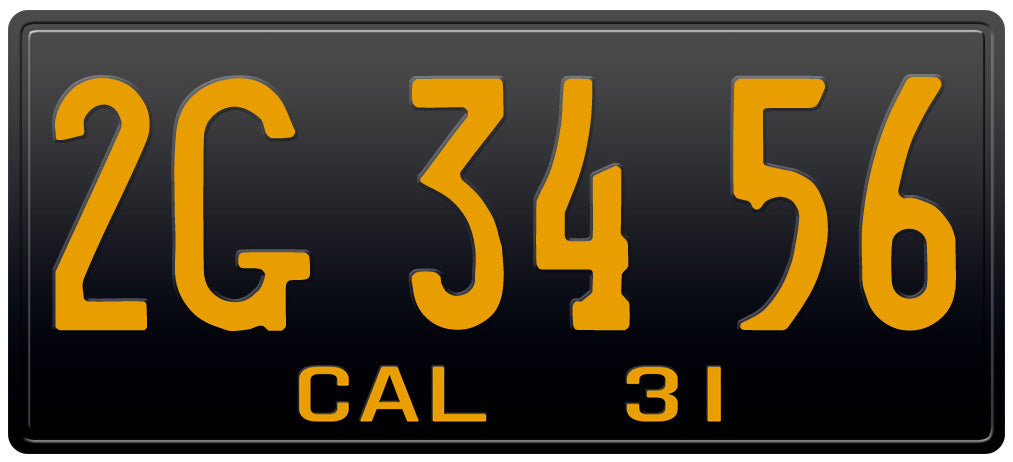 1931 CALIFORNIA LICENSE PLATE 6"x14" (351.5mm x 156.5mm)