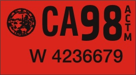 1998 YEAR STICKER ON CALIFORNIA LICENSE PLATE