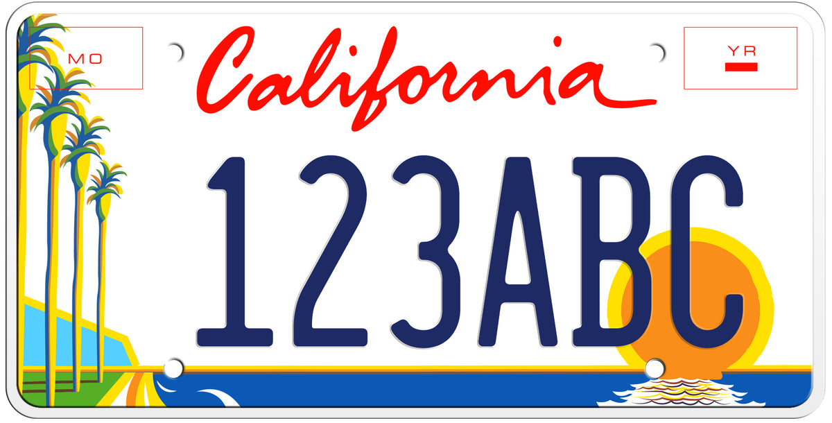 CALIFORNIA COASTLINE LICENSE PLATE 6"x12" (156.5mm x 305mm)