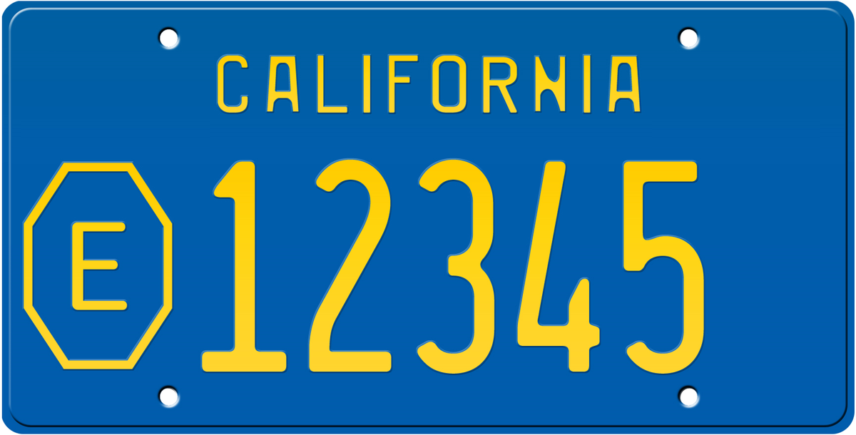 1982 COUNTY EXEMPT CALIFORNIA LICENSE PLATE 6"x12" (156.5mm x 305mm)