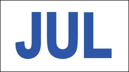 MONTH JULY / JUL STICKER ON CALIFORNIA LICENSE PLATE