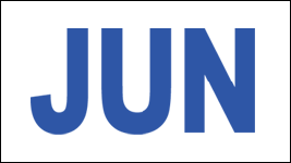 MONTH JUNE / JUN STICKER ON CALIFORNIA LICENSE PLATE