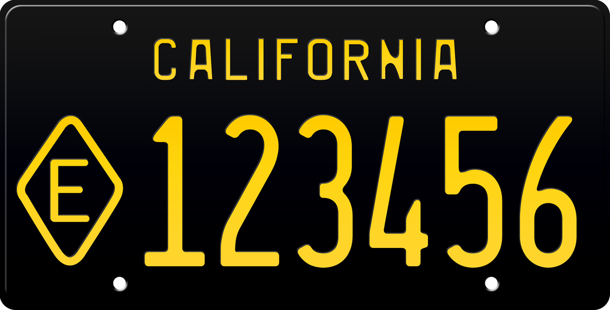 1966 STATE EXEMPT CALIFORNIA LICENSE PLATE 6"x12" (156.5mm x 305mm)
