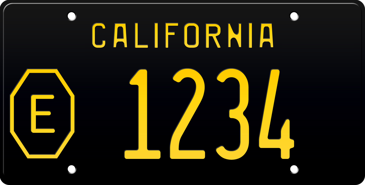 1967 COUNTY EXEMPT CALIFORNIA LICENSE PLATE 6"x12" (156.5mm x 305mm)