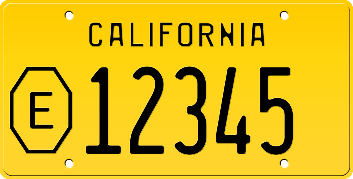 1960 COUNTY EXEMPT CALIFORNIA LICENSE PLATE 6"x12" (156.5mm x 305mm)