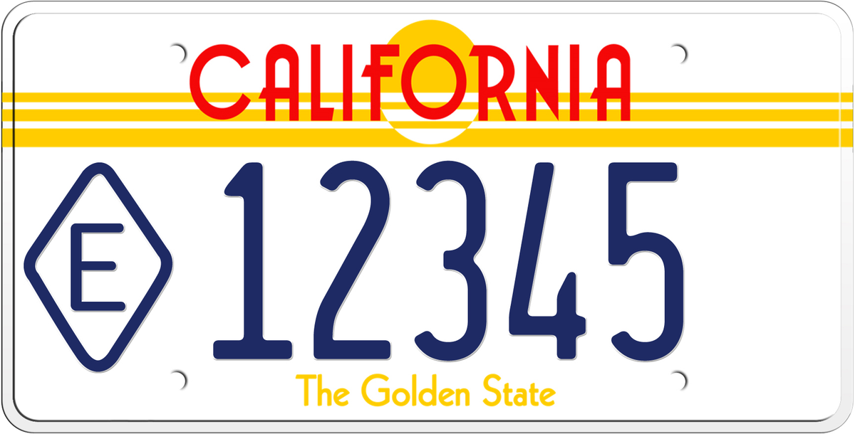 1986 STATE EXEMPT CALIFORNIA LICENSE PLATE THE GOLDEN STATE 6"x12" (15